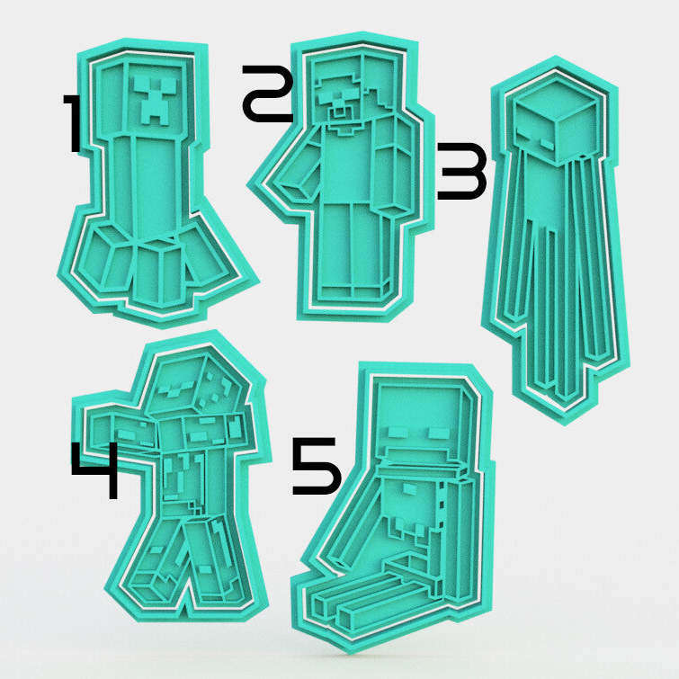 Minecraft Cookie Cutters & Stamps – PIX3L.